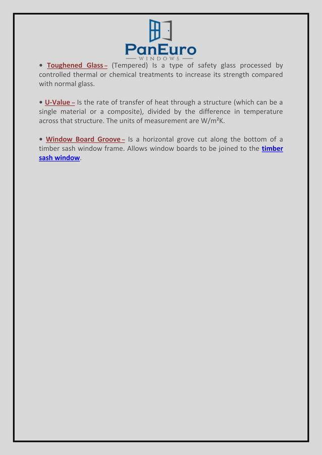Timber Window and Door Glossary | PDF