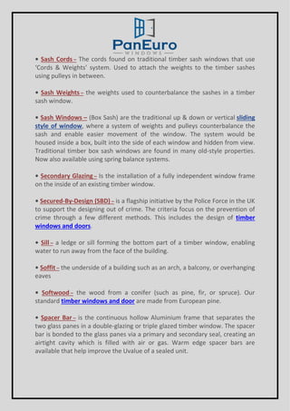 Timber Window and Door Glossary | PDF