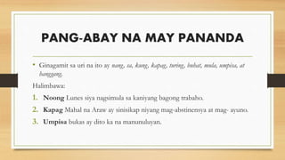 Pang abay | PPTX