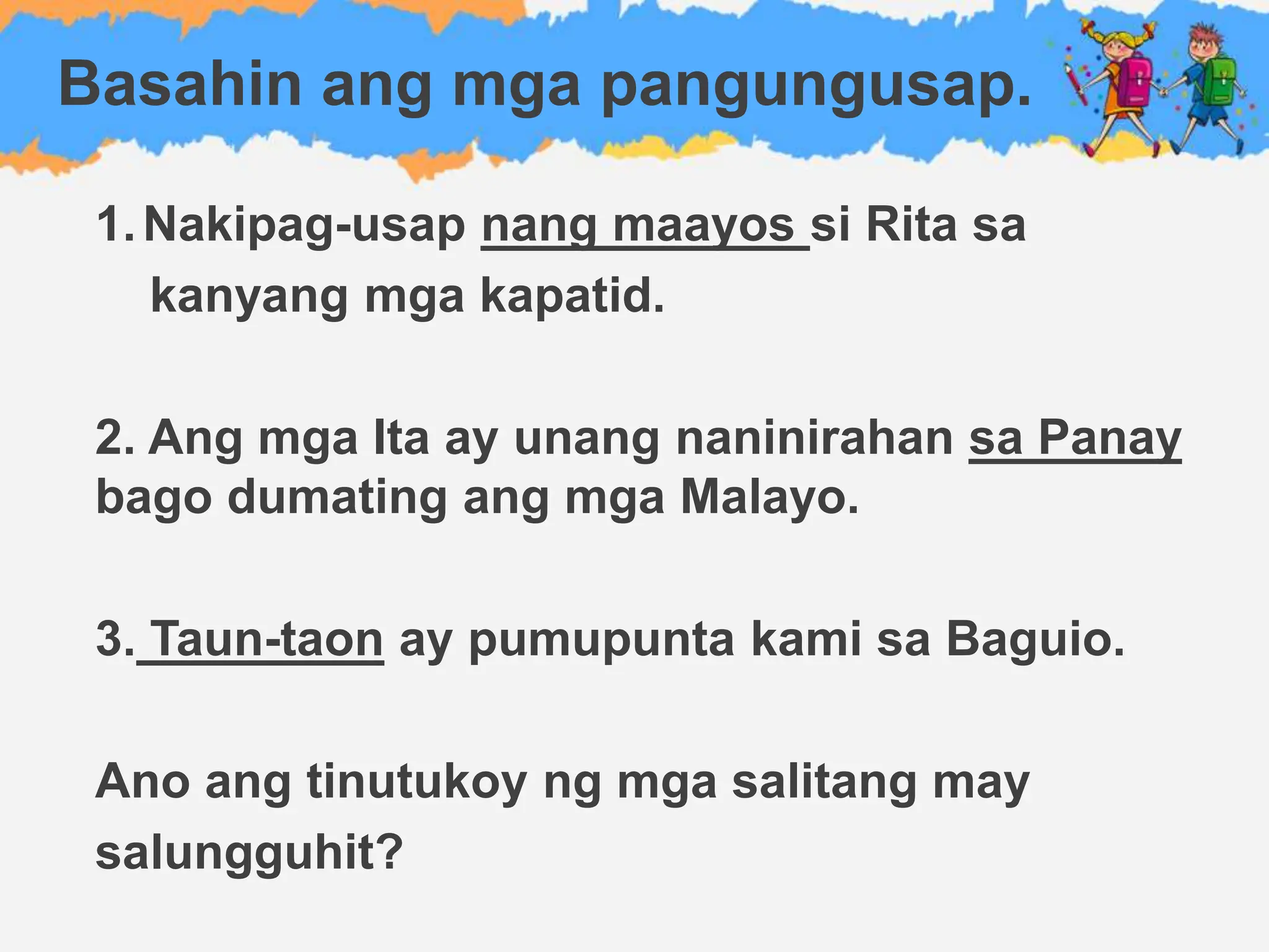 Pang-abay kahulugahan at mga halimbawa nito | PPTX