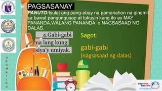 Pang abay na pamanahon | PPTX