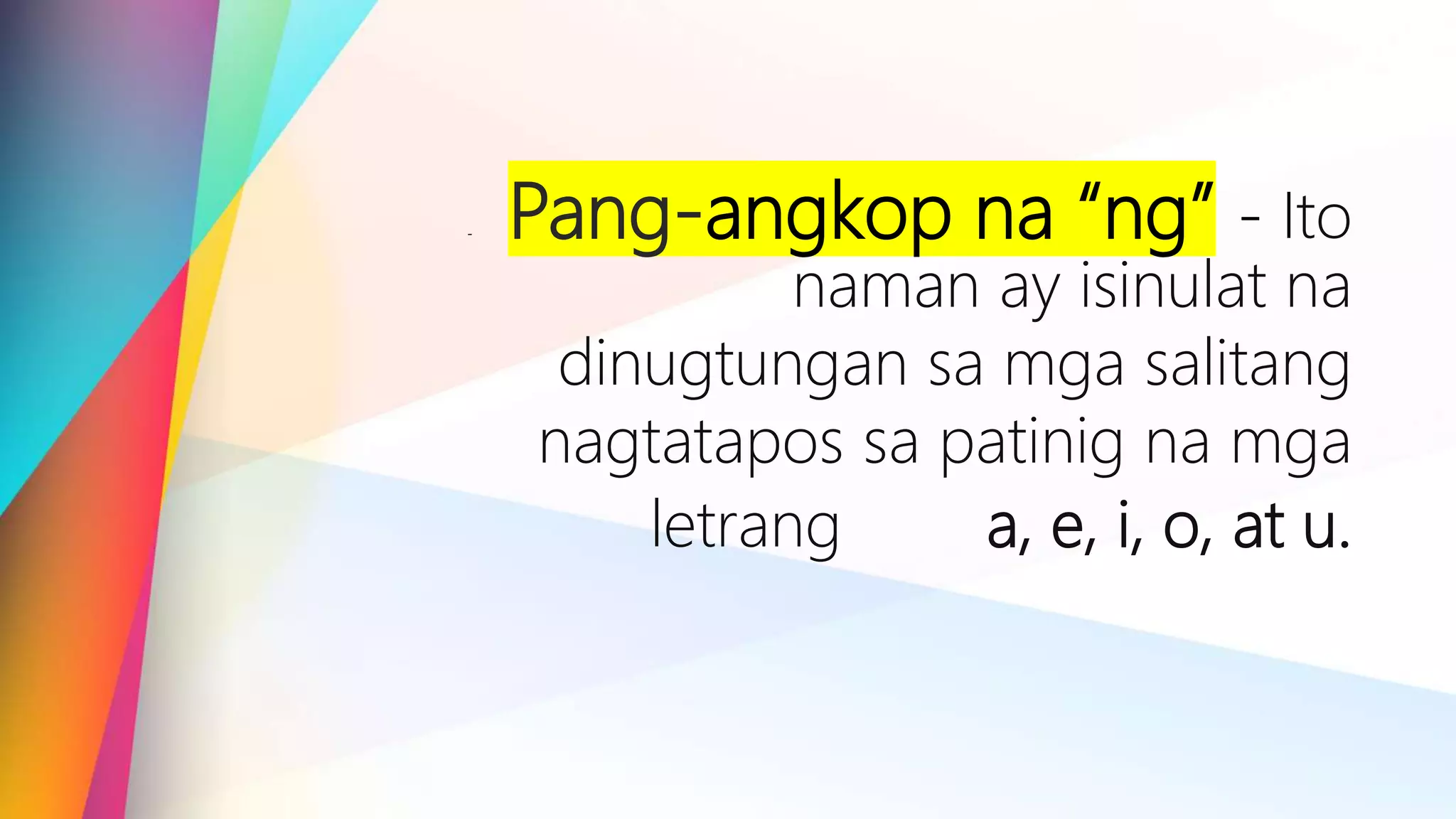 Pang angkop | PPTX