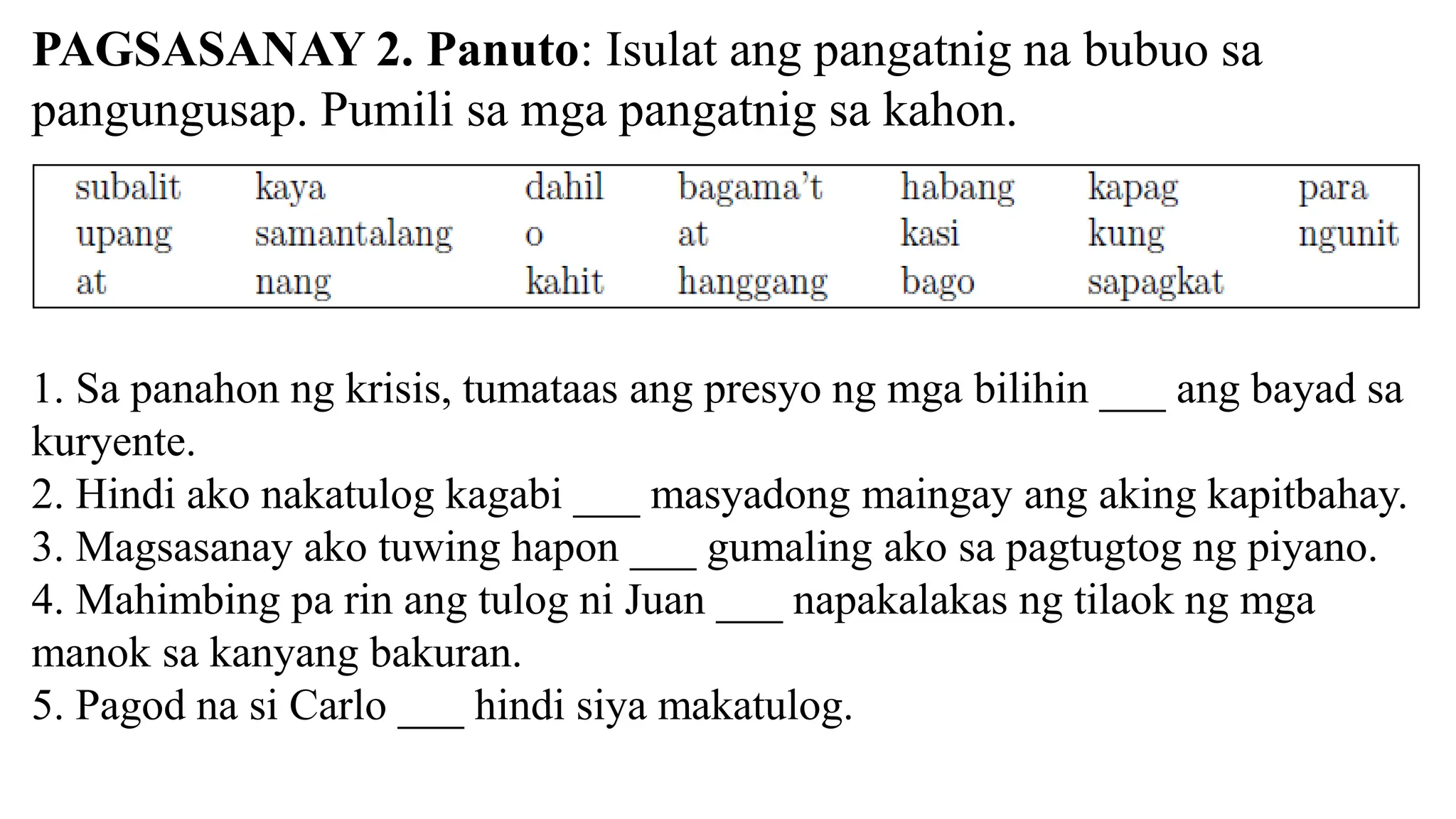 PANG ANGKOP AT PANGATNIG Filipino 6 Power Point | PPTX