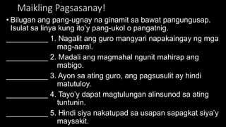 Grade 10 Filipino 10 Lesson pang-ugnay.pptx