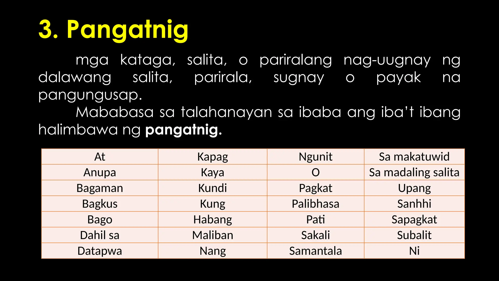 ANG PANG-UGNAY AT ANG MGA URI NITO - GRADE 10 FILIPINO | PPTX