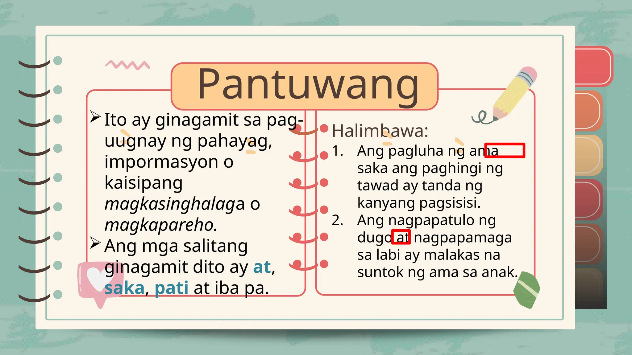 Pang-ugnay.pptx power point presentation | PPT | Free Download