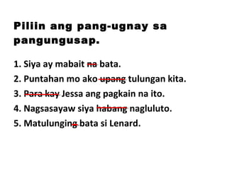Pang ugnay - powerpt. | PPT