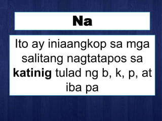 Pang ugnay, Pagpapahayag ng saloobin | PPTX