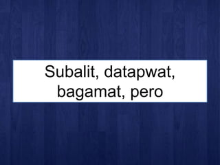 Pang ugnay, Pagpapahayag ng saloobin | PPTX