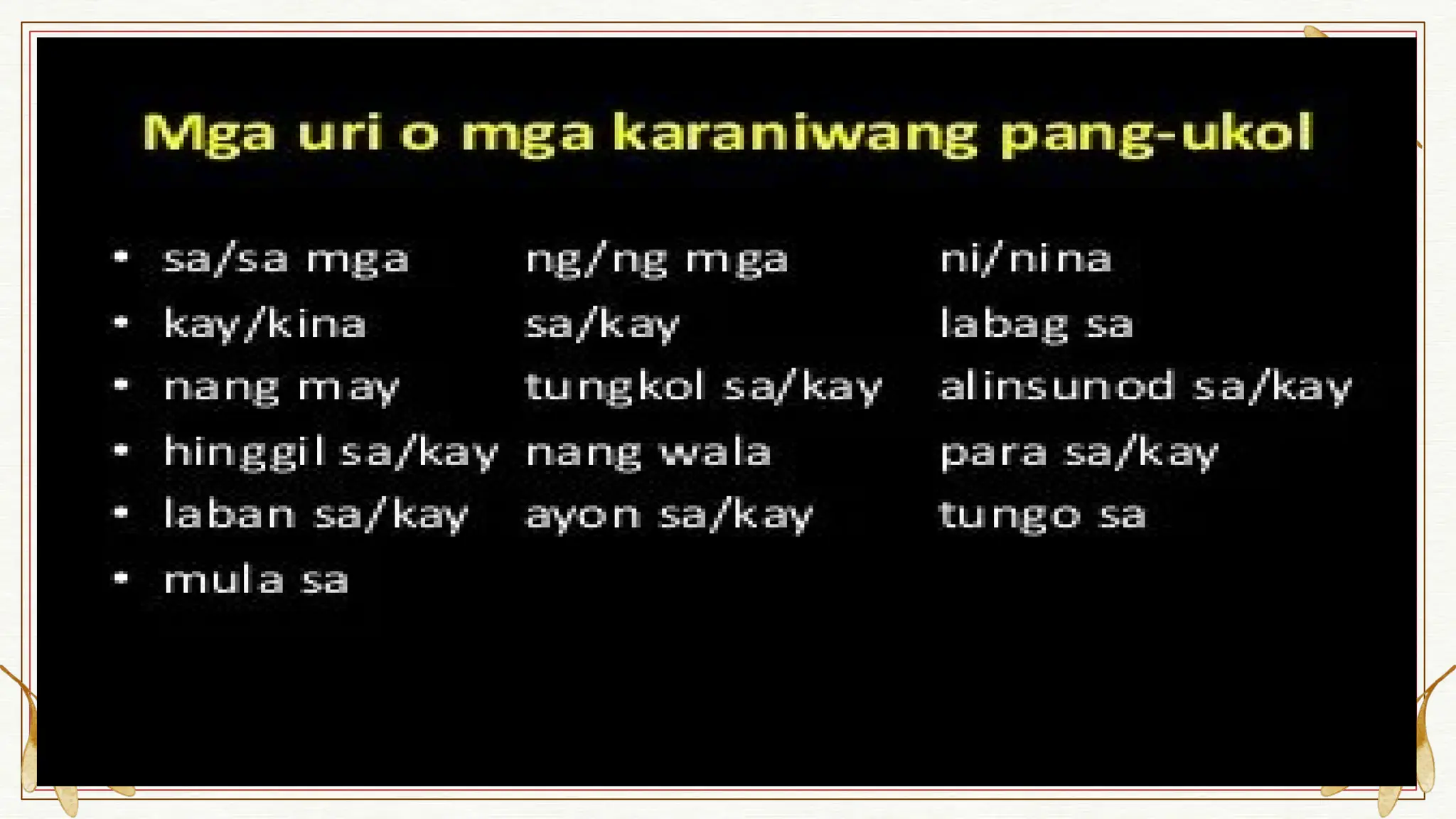 PANG-UGNAY (Pang-ukol at Pangatnig) PPT 10.pptx