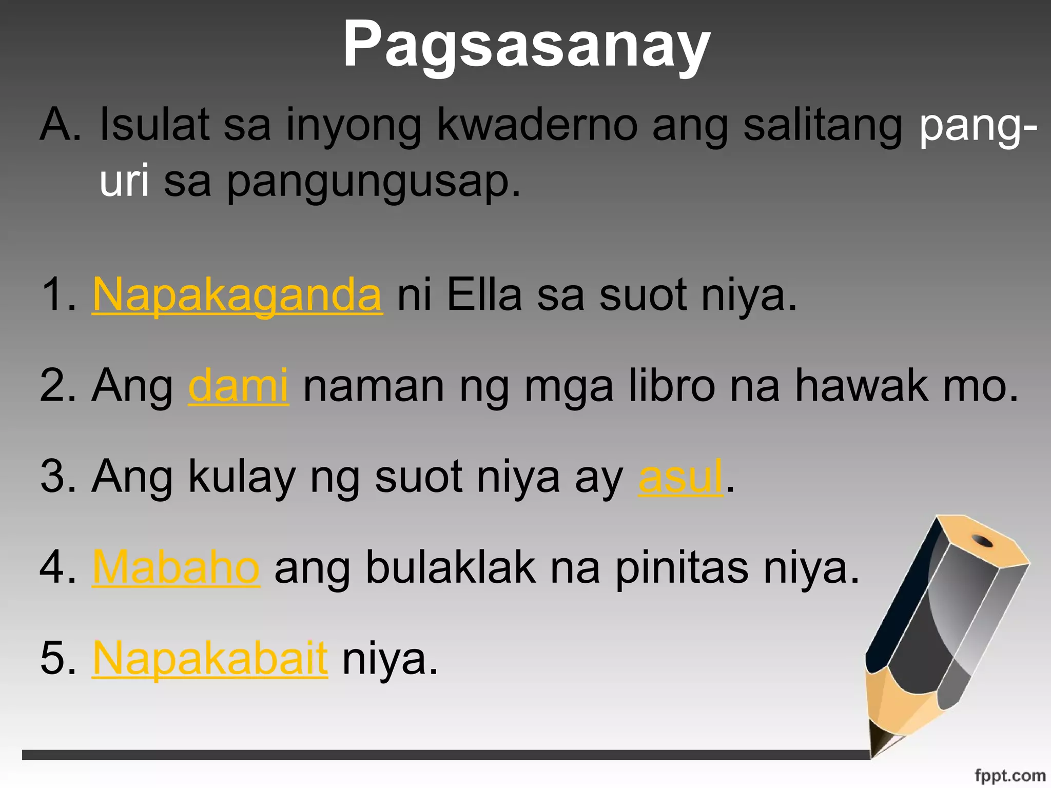 Pang-uri (Adjective) | PPT