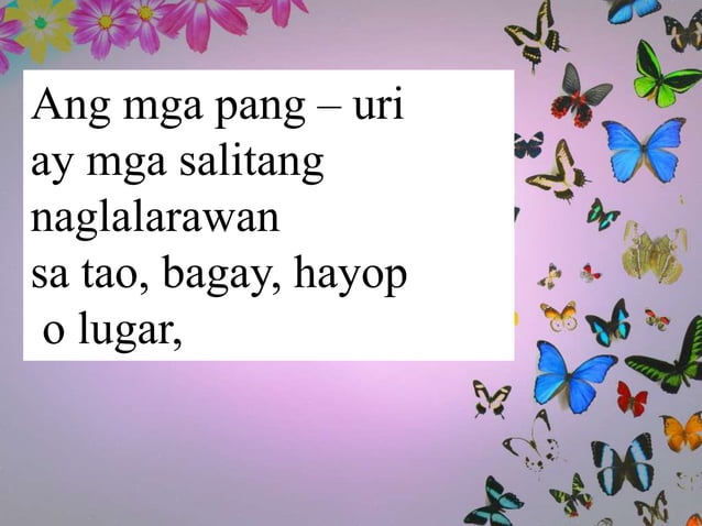 Pang uri (Panlarawan at Pamilang) | PPTX