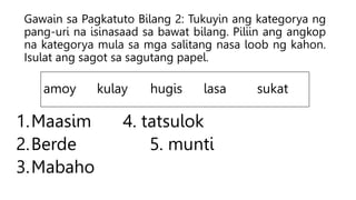PANG-URI IN FILIPINO - ibat-ibang uri ng pang-uri.pptx