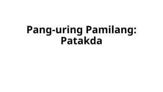 Pang-uring Pamilang: Bilang at Paglalarawan: Ang Mundo ng Pang-uring ...