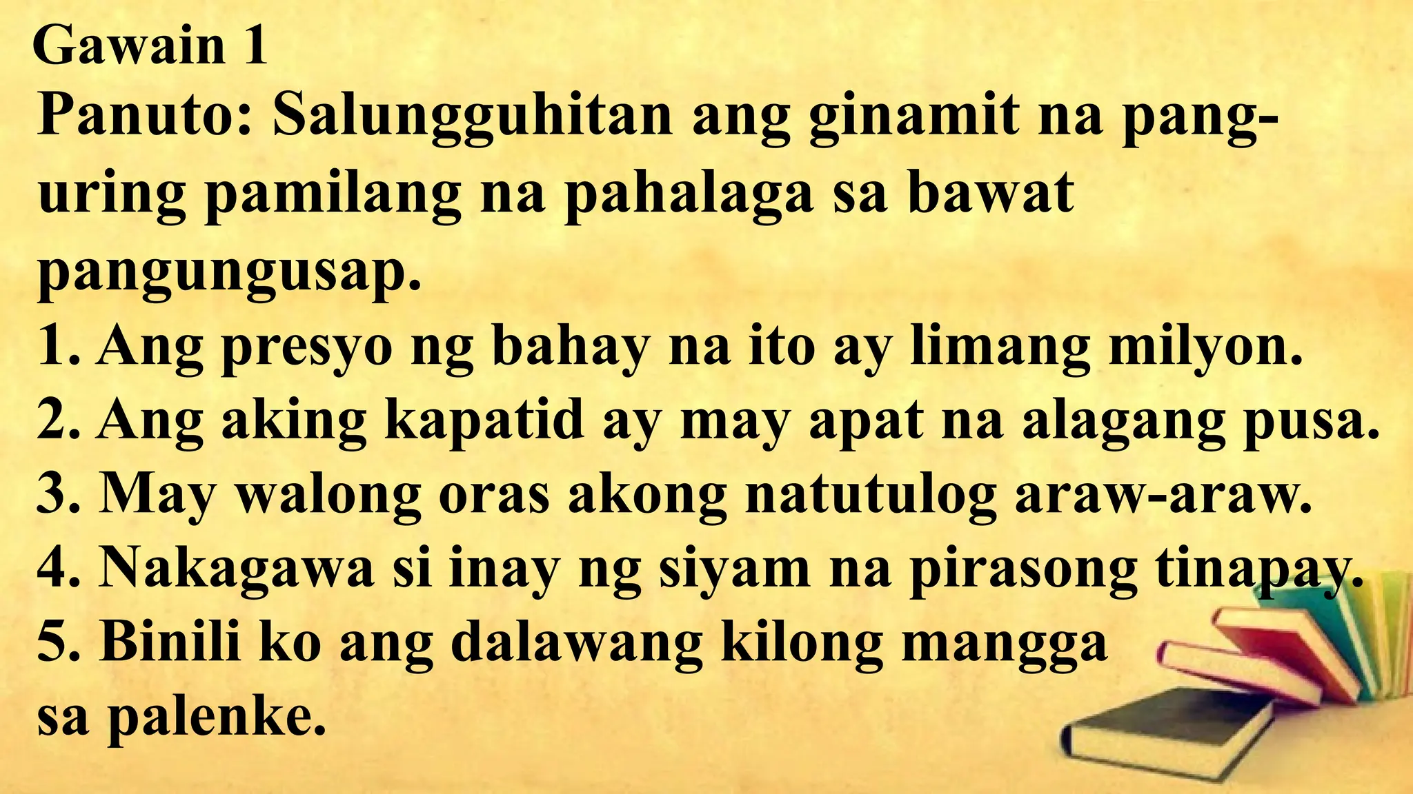 Pang-uring Pamilang-Pahalaga/Palansak -5 | PPTX