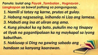Pang-uring Pamilang-Pahalaga/Palansak -5 | PPTX