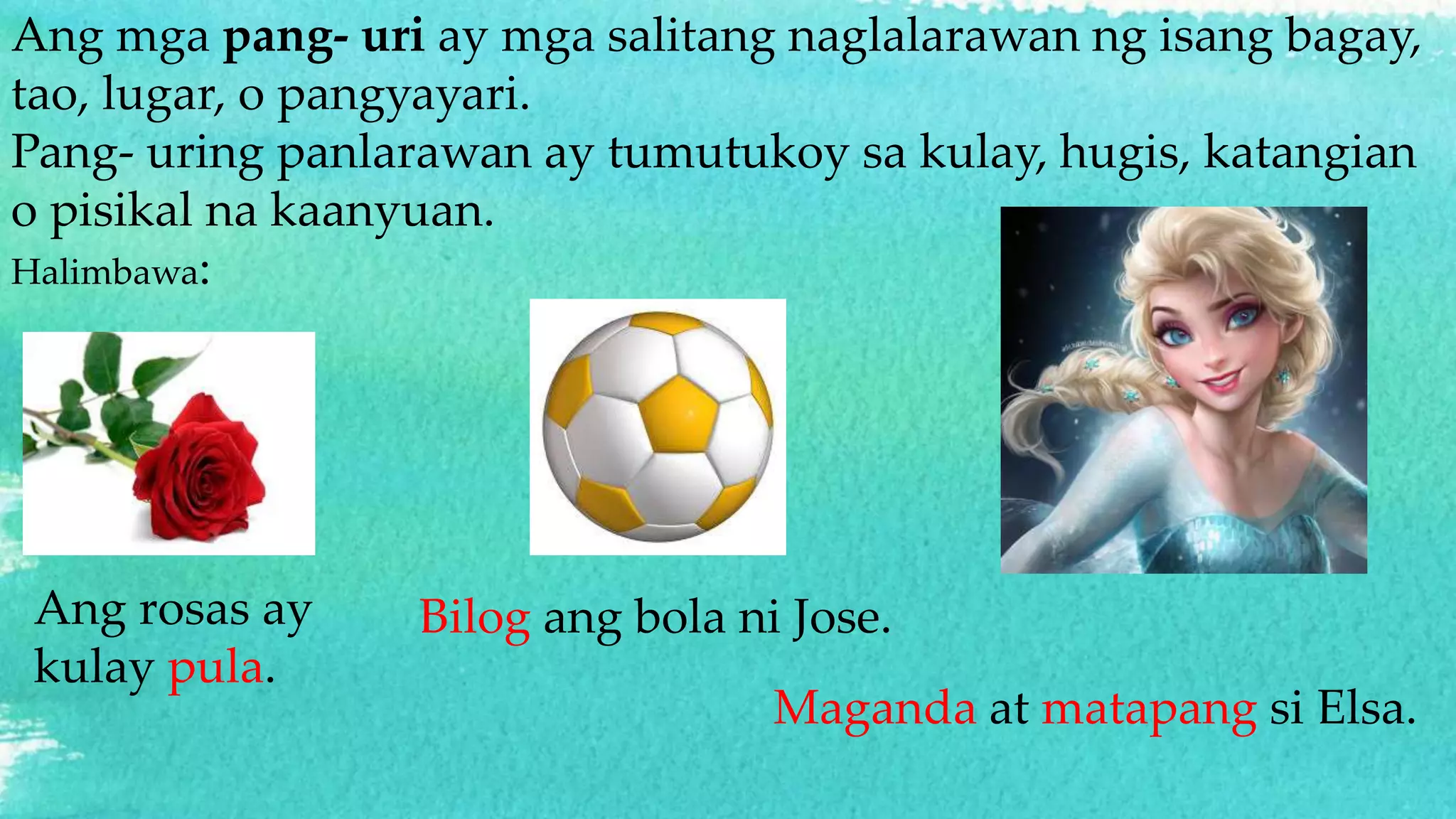 Pang uring panlarawan | PPTX