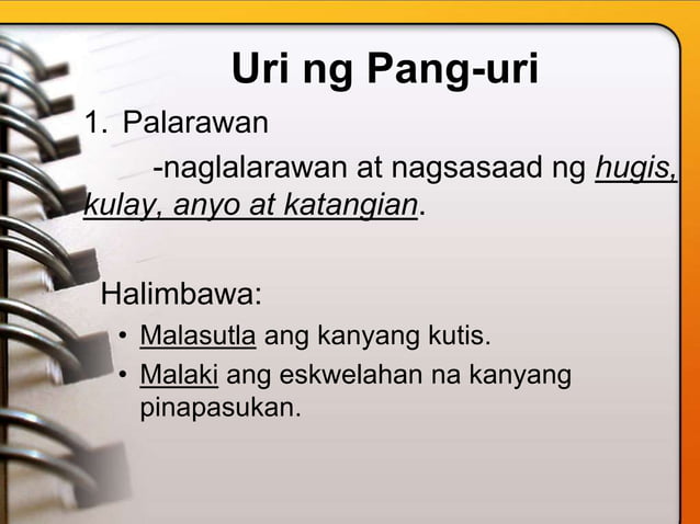 PANG-URI (all about pang-uri) | PPTX