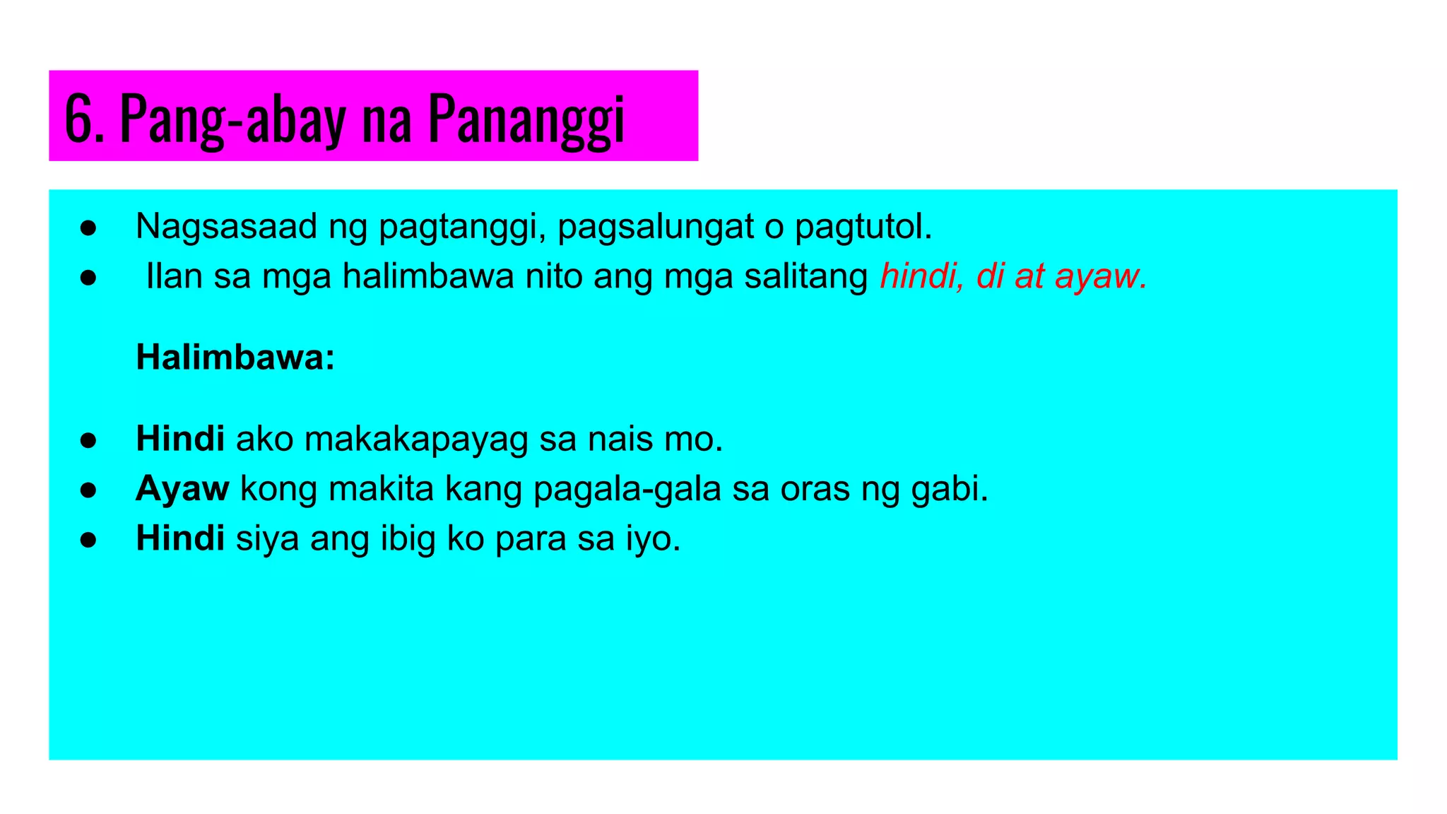 Pang abay pag-uulat | PDF