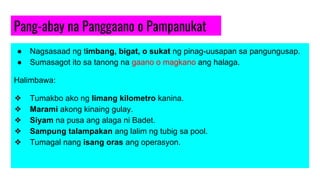 Pang abay pag-uulat | PDF