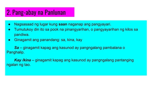 Pang abay pag-uulat | PDF
