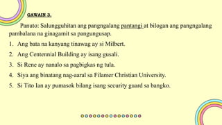 bahagi ng pananalita, pangalan, uri ng pangalan, mga halimbawa ppt | PPTX