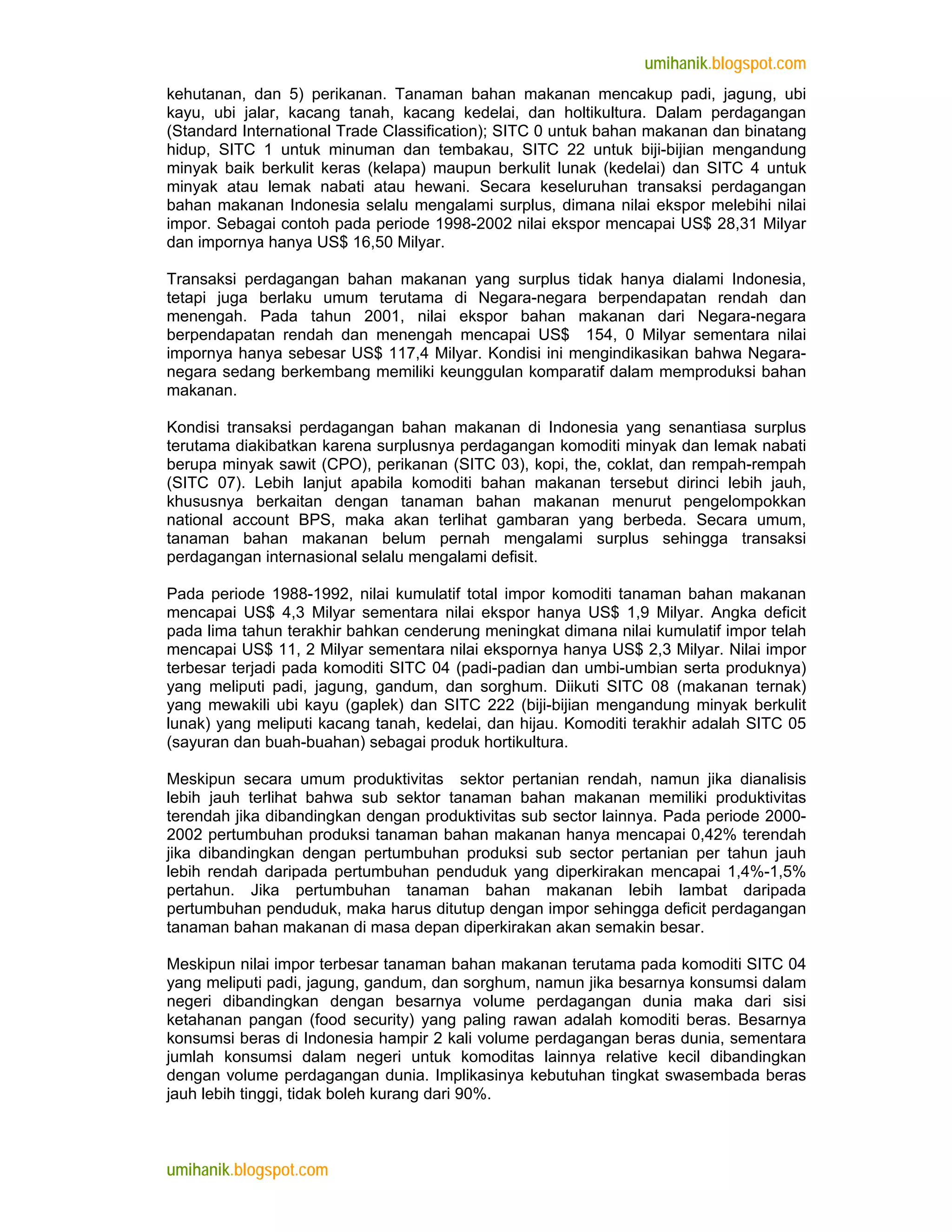 Pangan dan problematikanya umi hanik | PDF