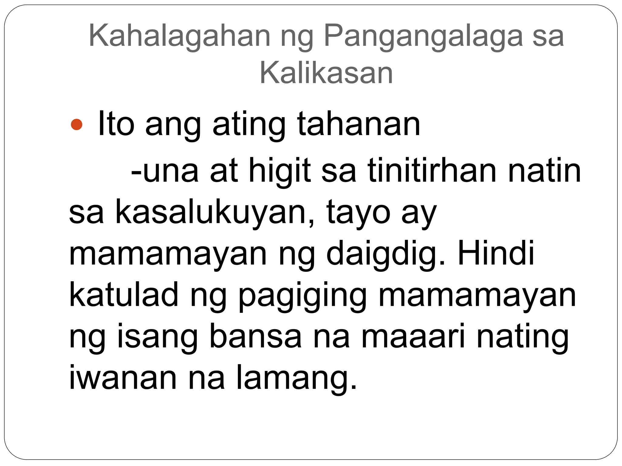 PANGANGALAGA SA KALIKASAN.pptx
