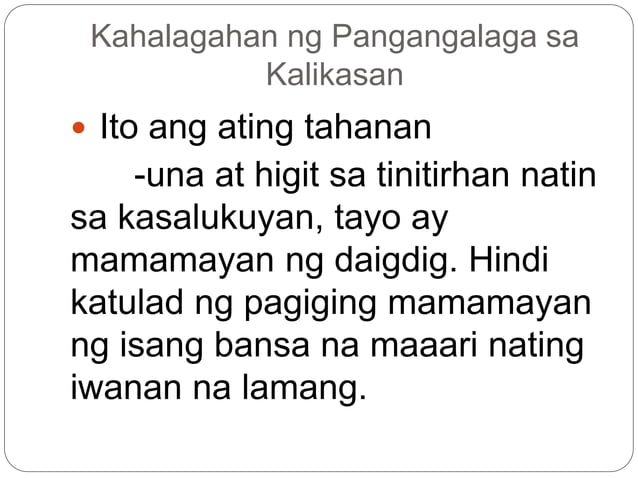PANGANGALAGA SA KALIKASAN.pptx