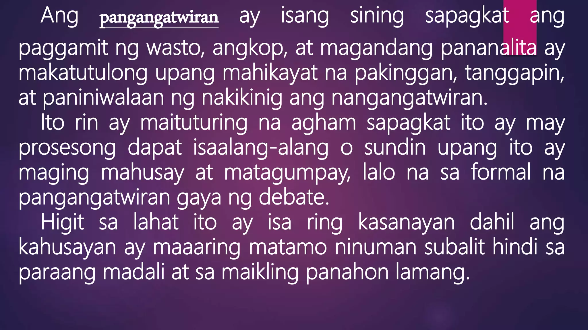 Pangangatwiran grade 9 | PPTX