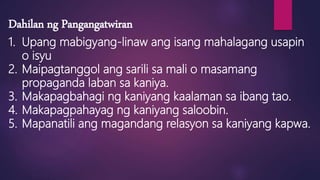 Pangangatwiran grade 9 | PPTX