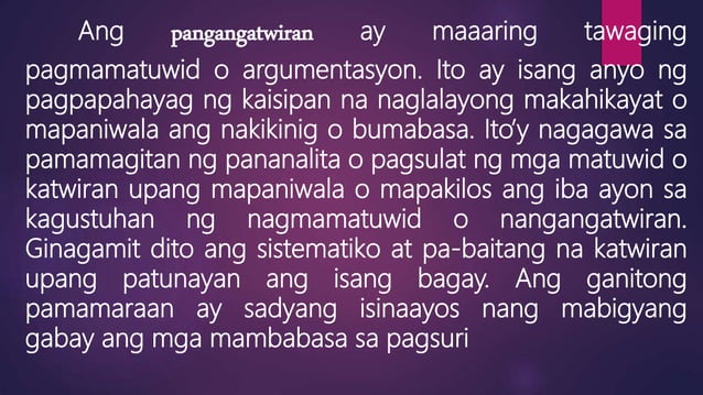 Pangangatwiran grade 9 | PPTX