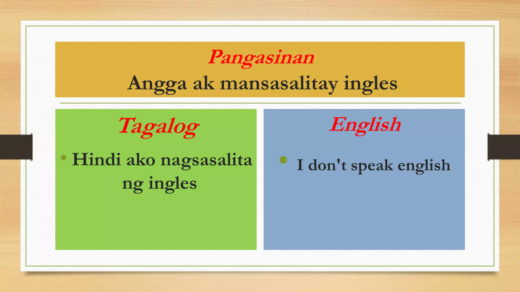 Pangasinan Tagalog-English Translation | PPTX