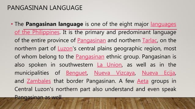 Pangasinan Language | PPTX