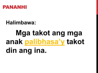 Pangatnig at transitional devices | PPT | Free Download