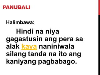 Pangatnig at transitional devices | PPTX