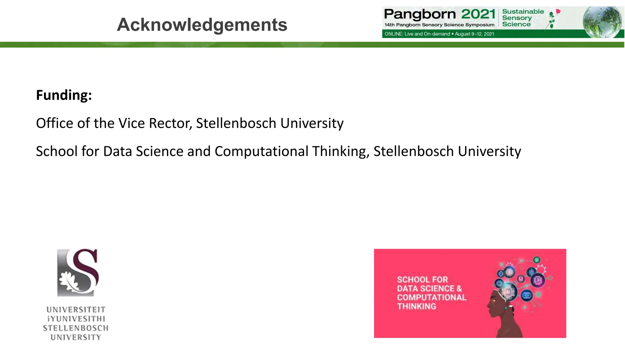 Pangborn Sensory Science Conference (2021) | PPTX