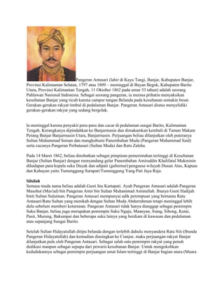 Pangeran antasari | PDF