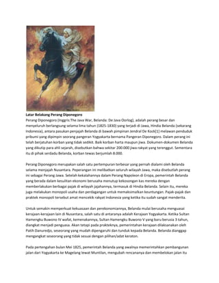 Pangeran diponegoro | DOCX