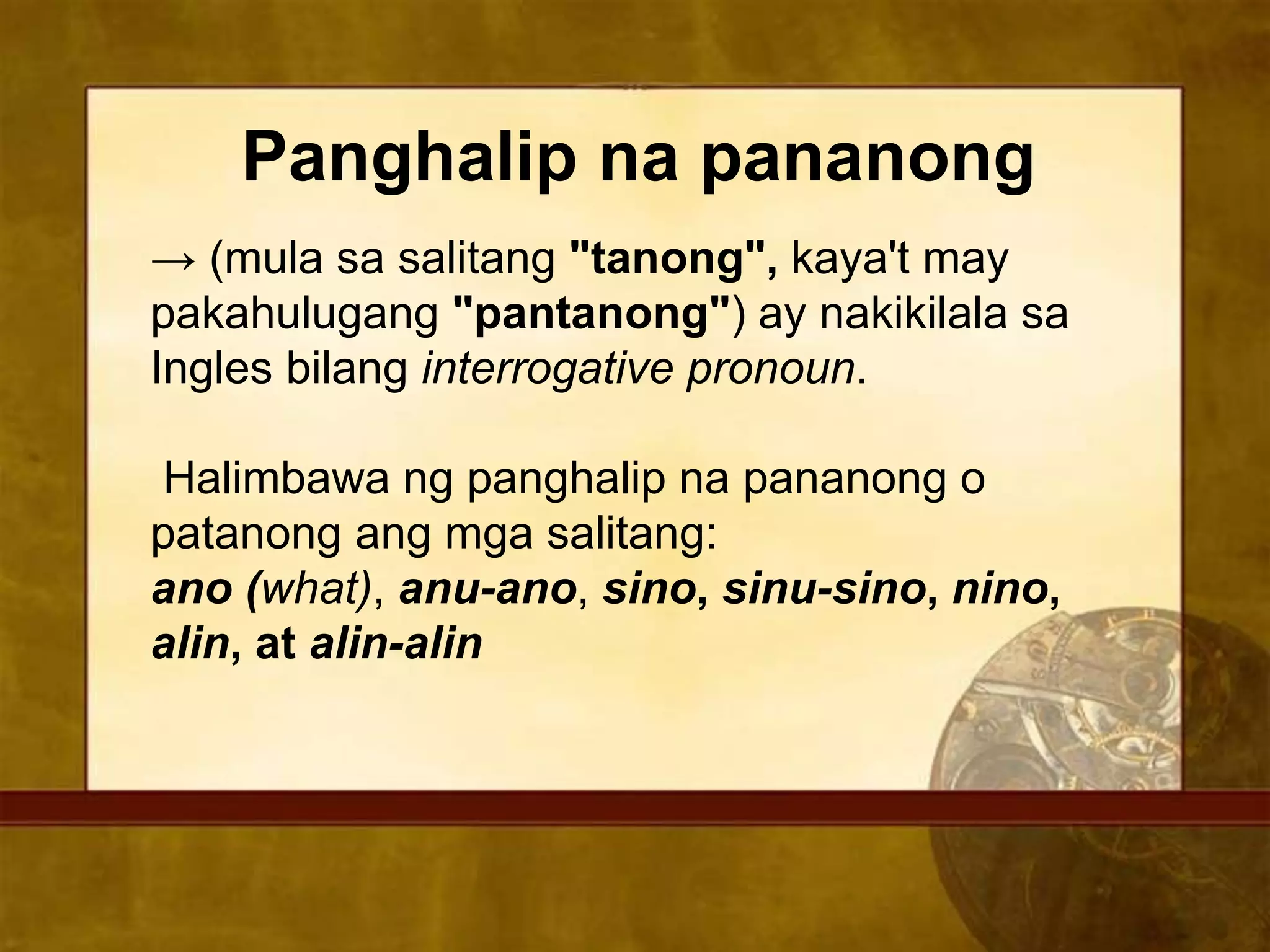 Panghalip | PPTX