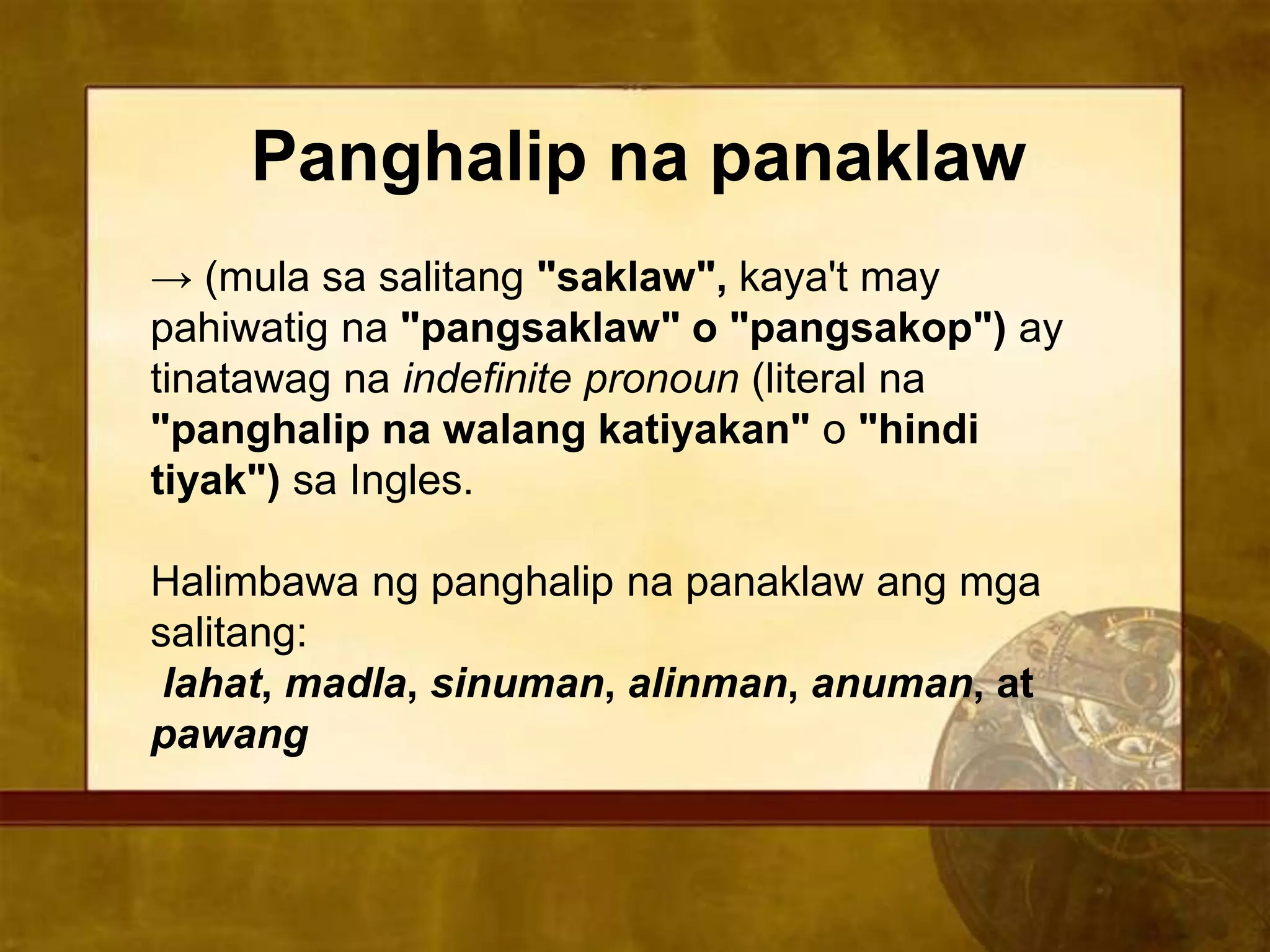Panghalip | PPTX