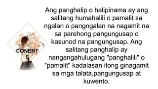 panghalip at uri ng panghalip powerpoint. | PPTX