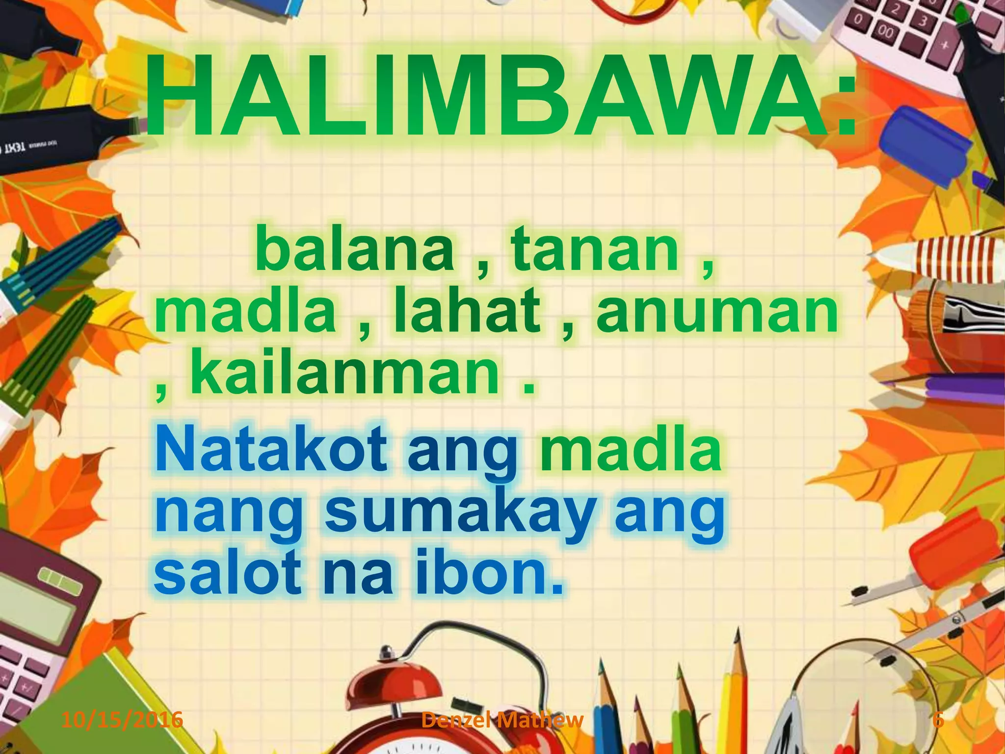 Panghalip - Pananong at Panaklaw | PPTX