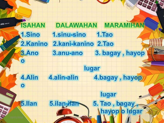 Panghalip - Pananong at Panaklaw | PPTX