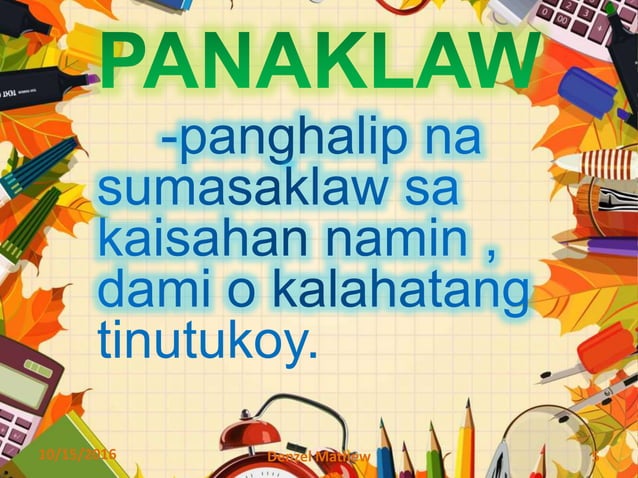 Panghalip - Pananong at Panaklaw | PPTX