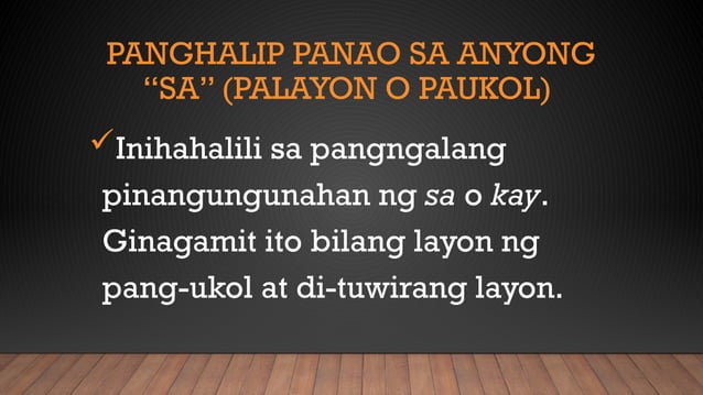 panghalip at mga uri nito.pptx ito ay patungkol sa filipino | PPTX