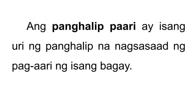 Panghalip na Paari | PPTX