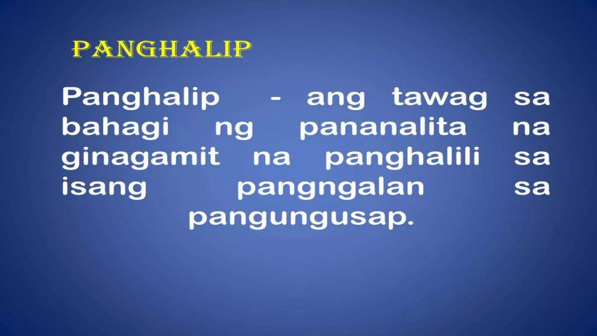 Panghalip na pamatlig | PPTX