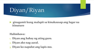 Panghalip Pamatlig | PPTX