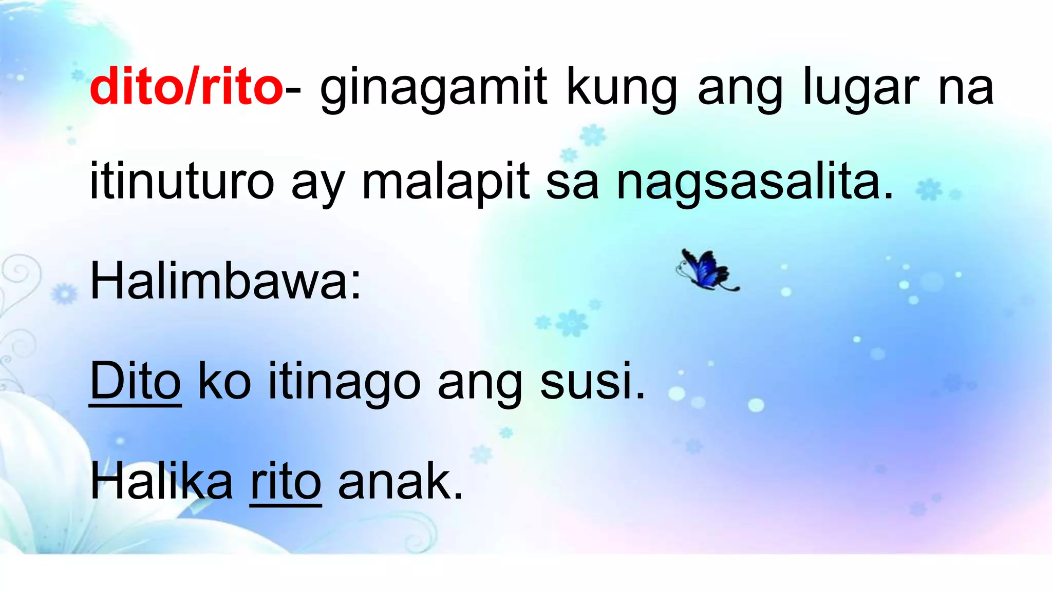 Panghalip pamatlig na panlunan | PPTX